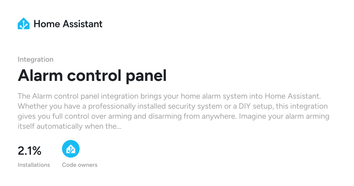 Alarm control panel - Home Assistant