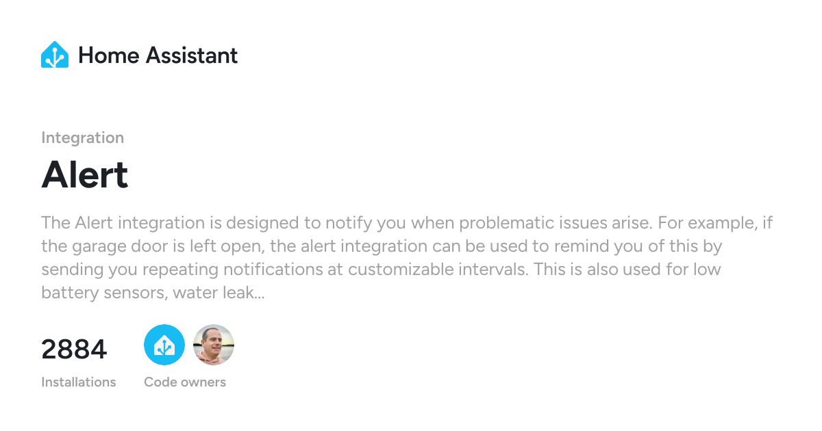 Alert - Home Assistant