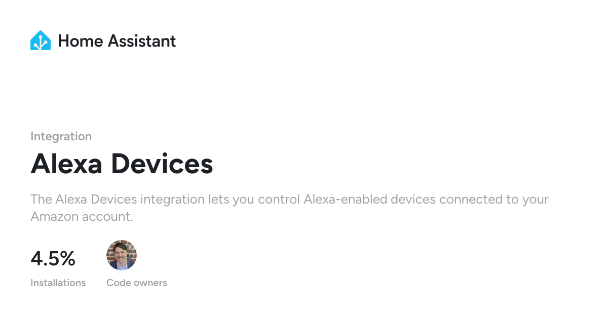 Alexa Devices - Home Assistant