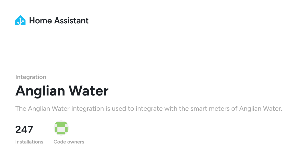 Anglian Water - Home Assistant