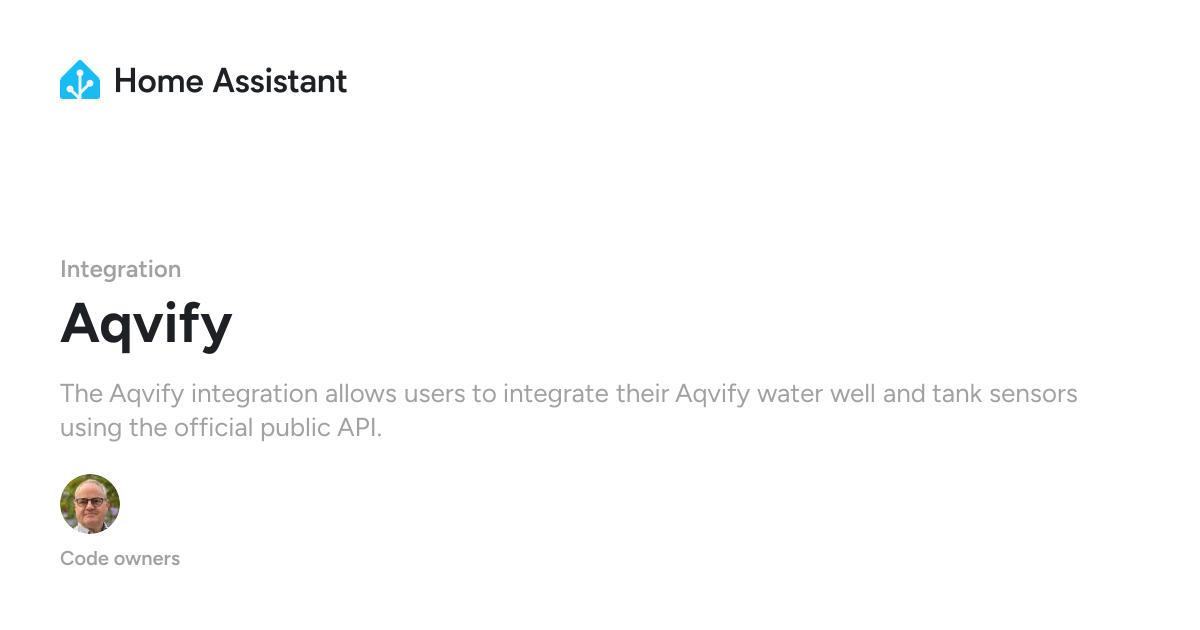 Aqvify - Home Assistant