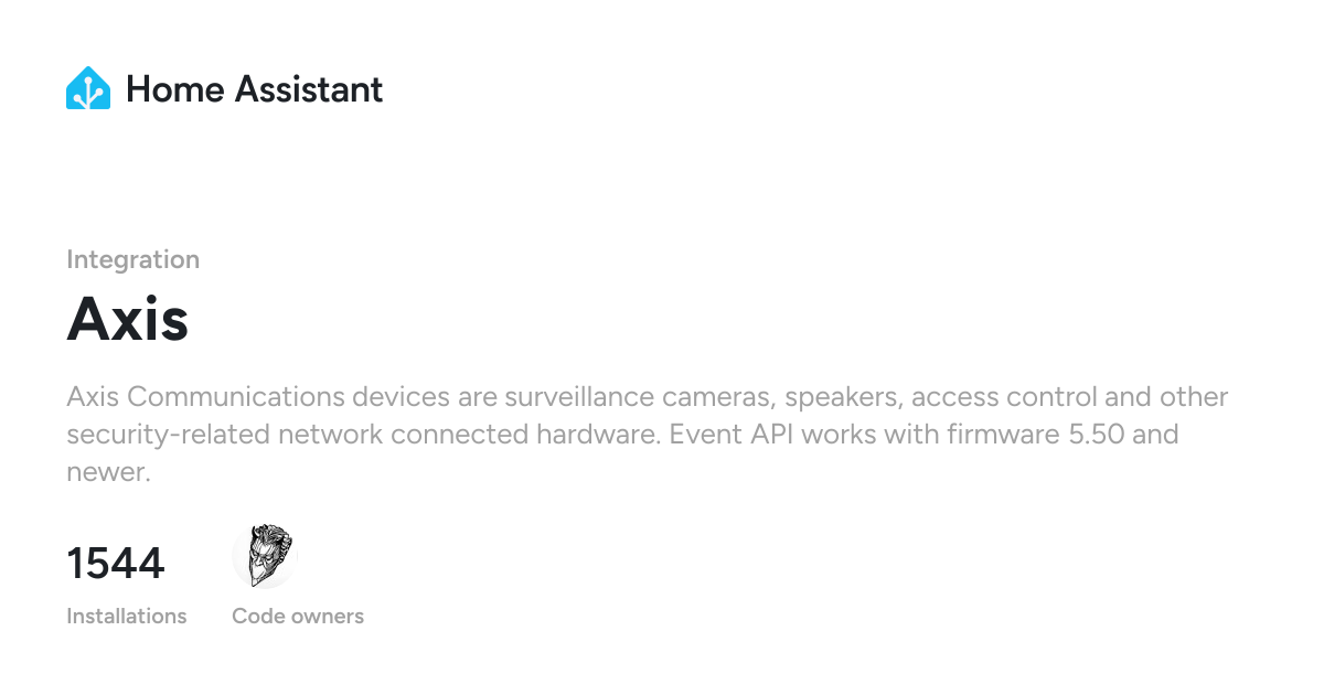 Axis - Home Assistant