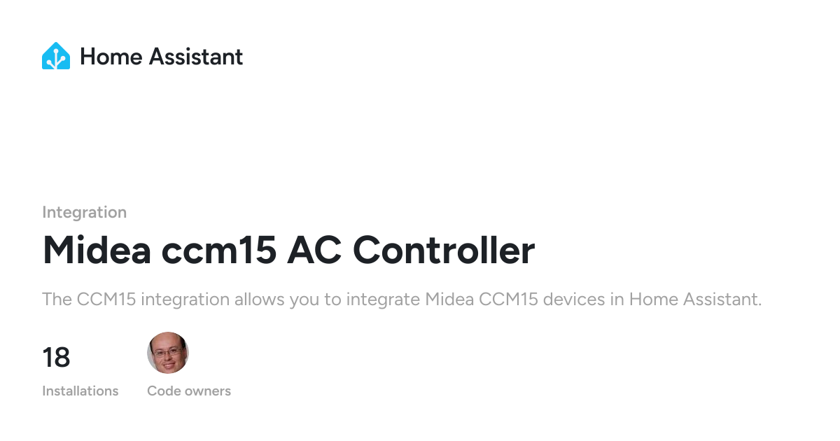 Midea ccm15 AC Controller - Home Assistant
