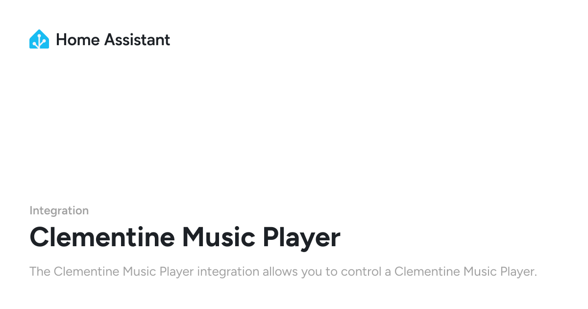 Clementine Music Player - Home Assistant