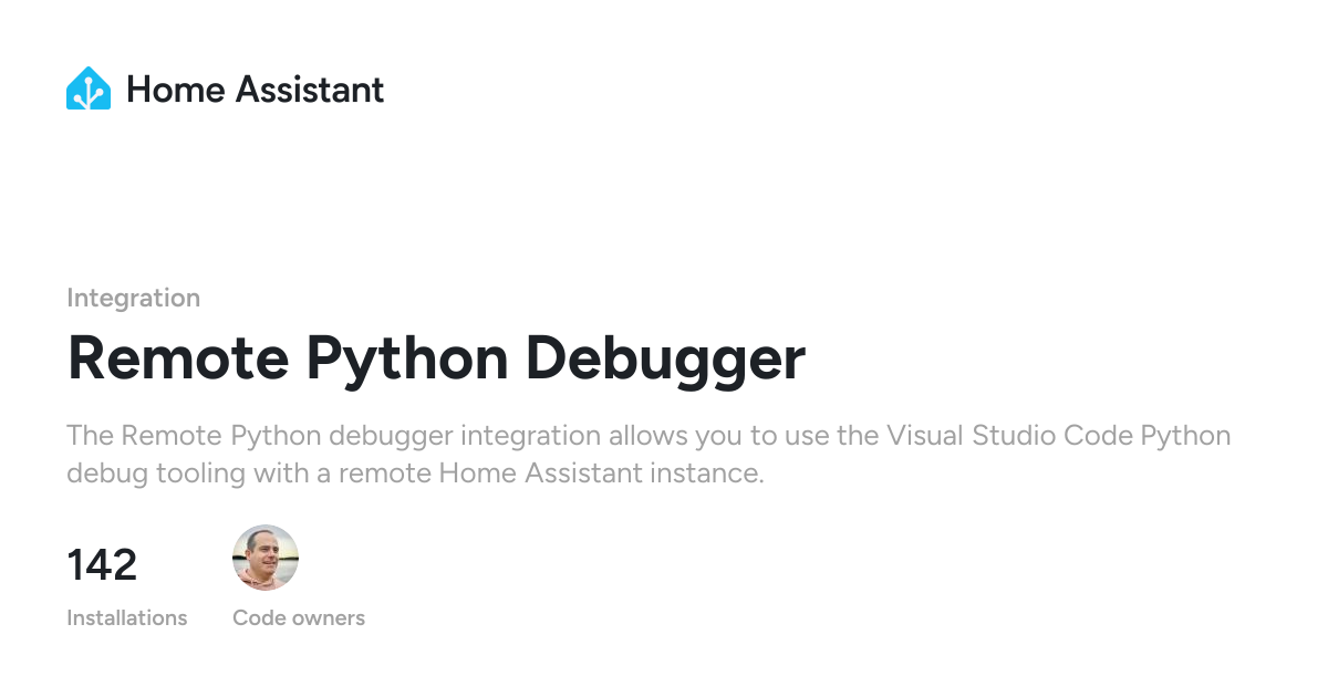 Remote Python Debugger - Home Assistant