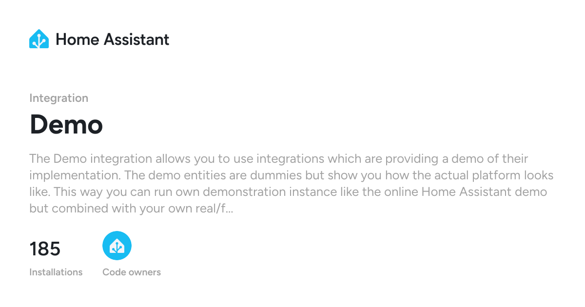 Demo - Home Assistant