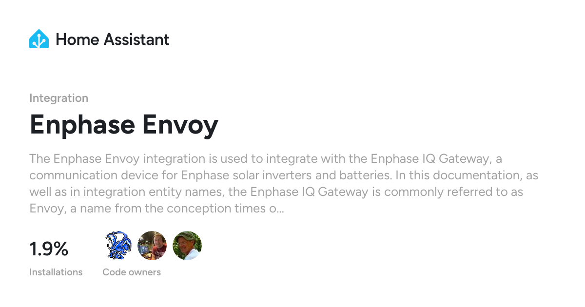 Enphase Envoy - Home Assistant