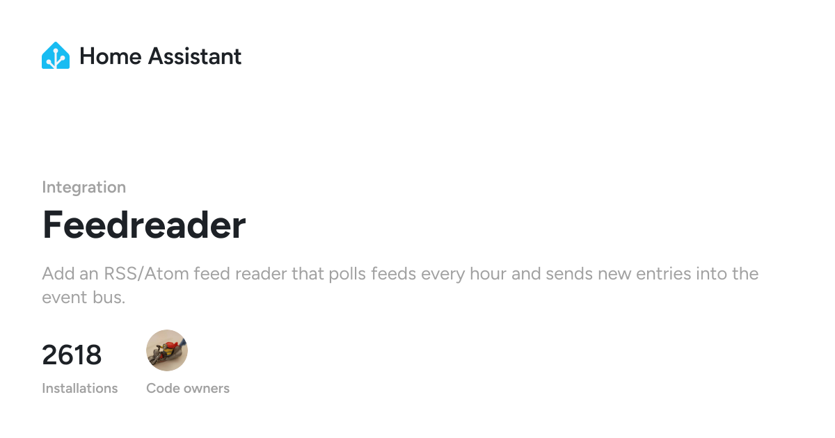 Feedreader - Home Assistant