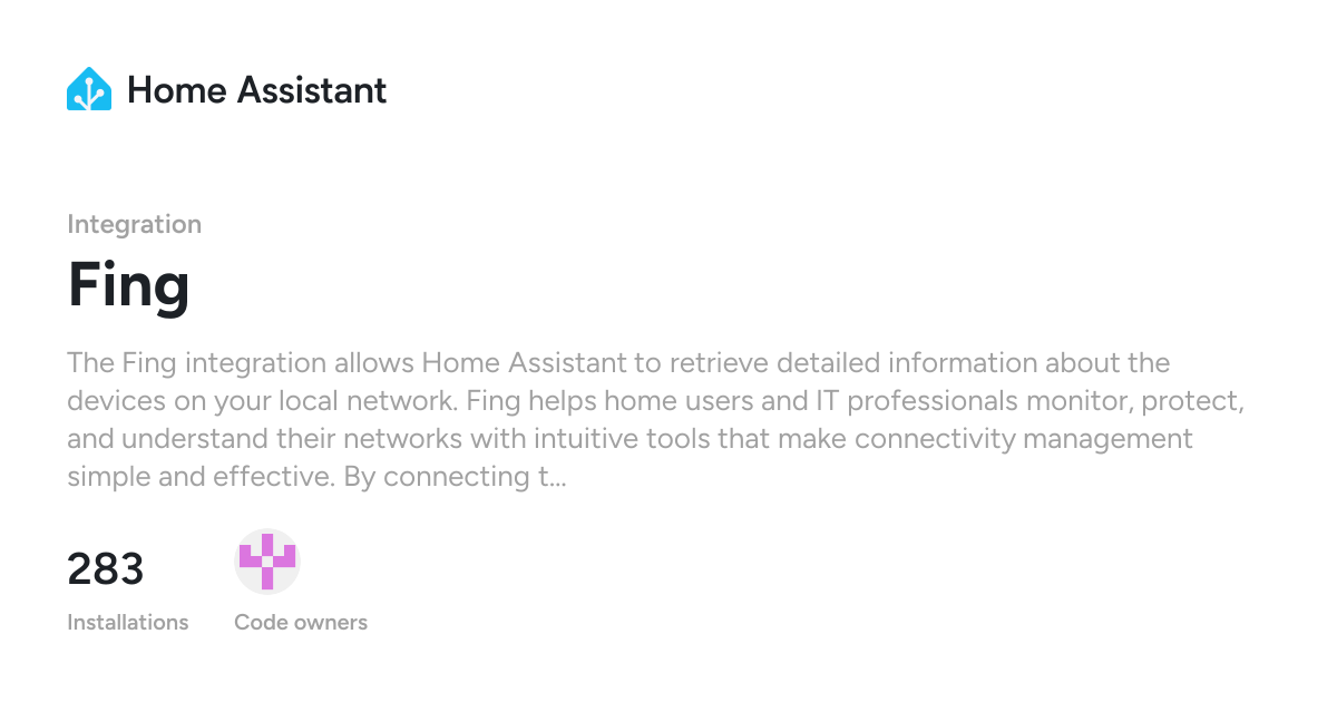 Fing - Home Assistant