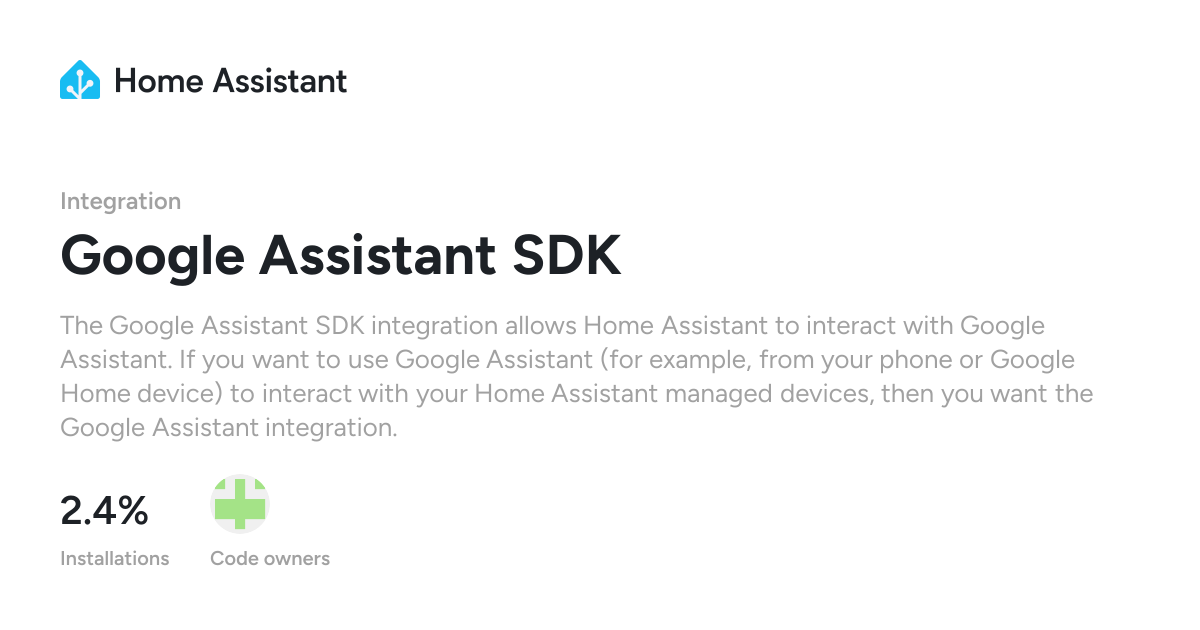 Google Assistant SDK - Home Assistant
