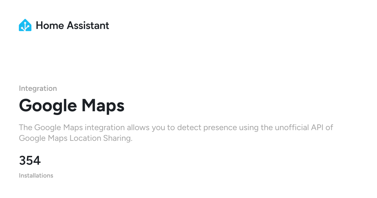 Google Maps - Home Assistant