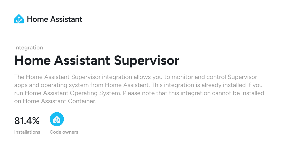 Home Assistant Supervisor - Home Assistant