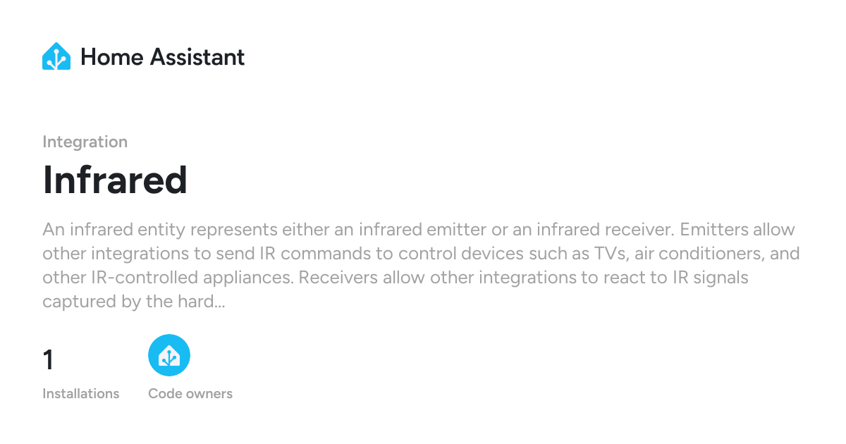 Infrared - Home Assistant