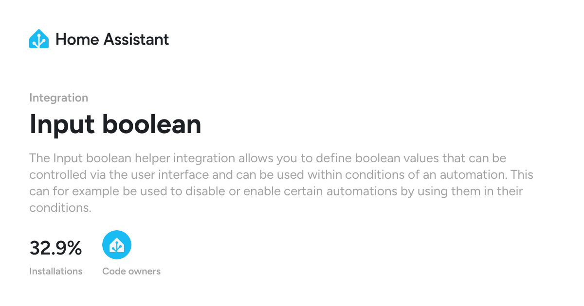 Input boolean - Home Assistant