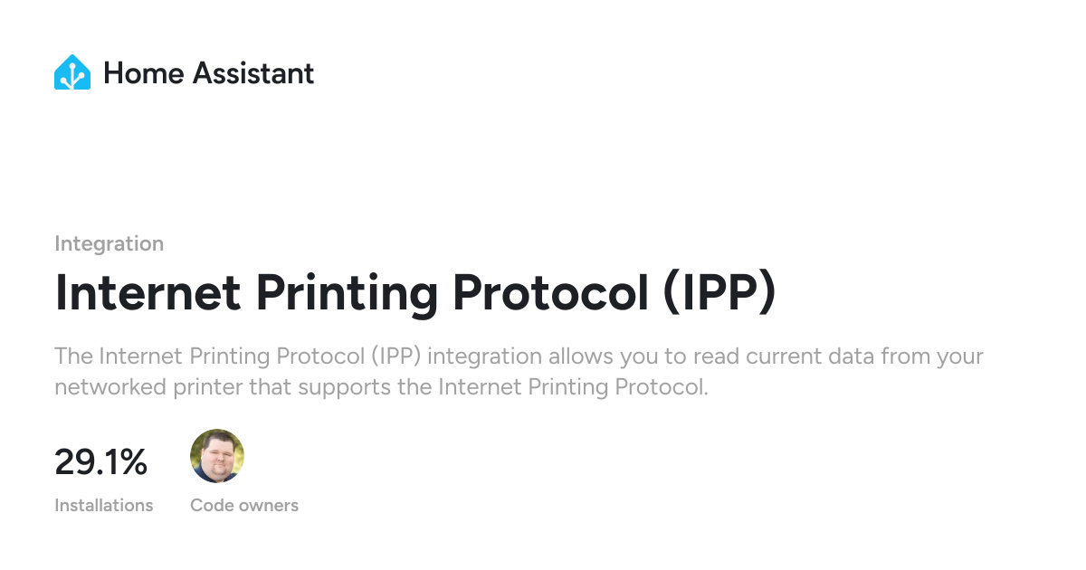 Internet Printing Protocol (IPP) - Home Assistant