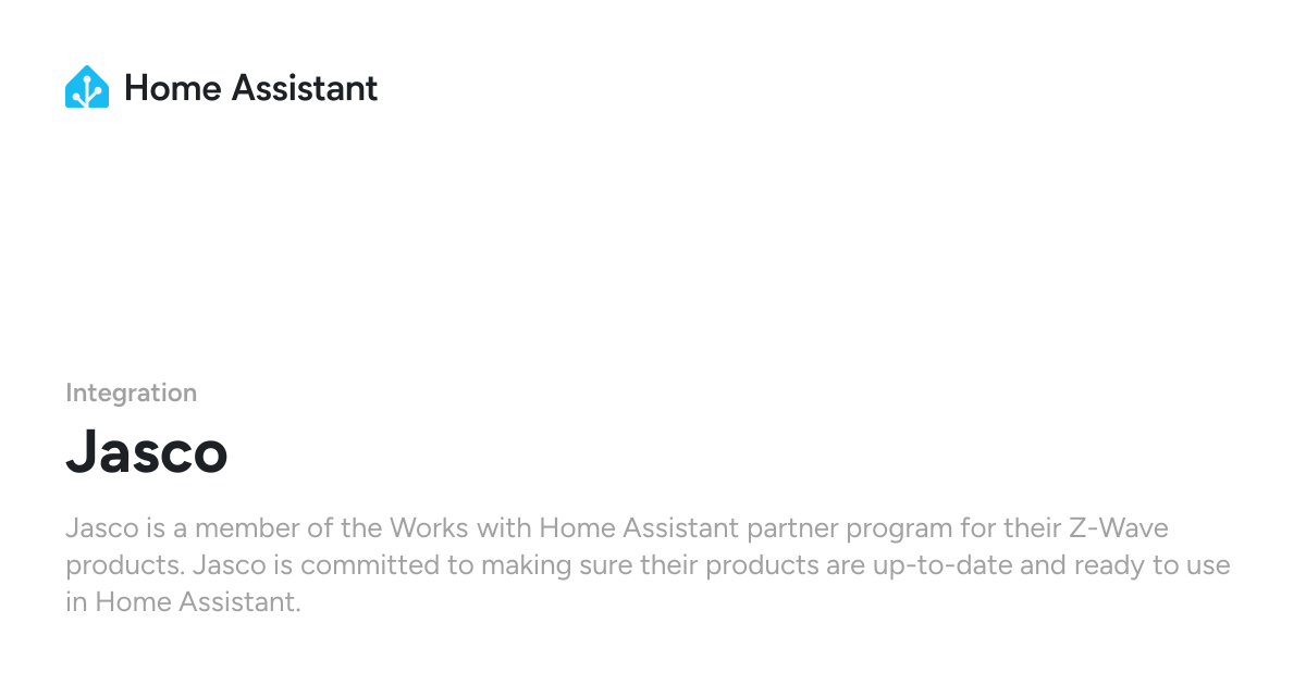 Jasco - Home Assistant
