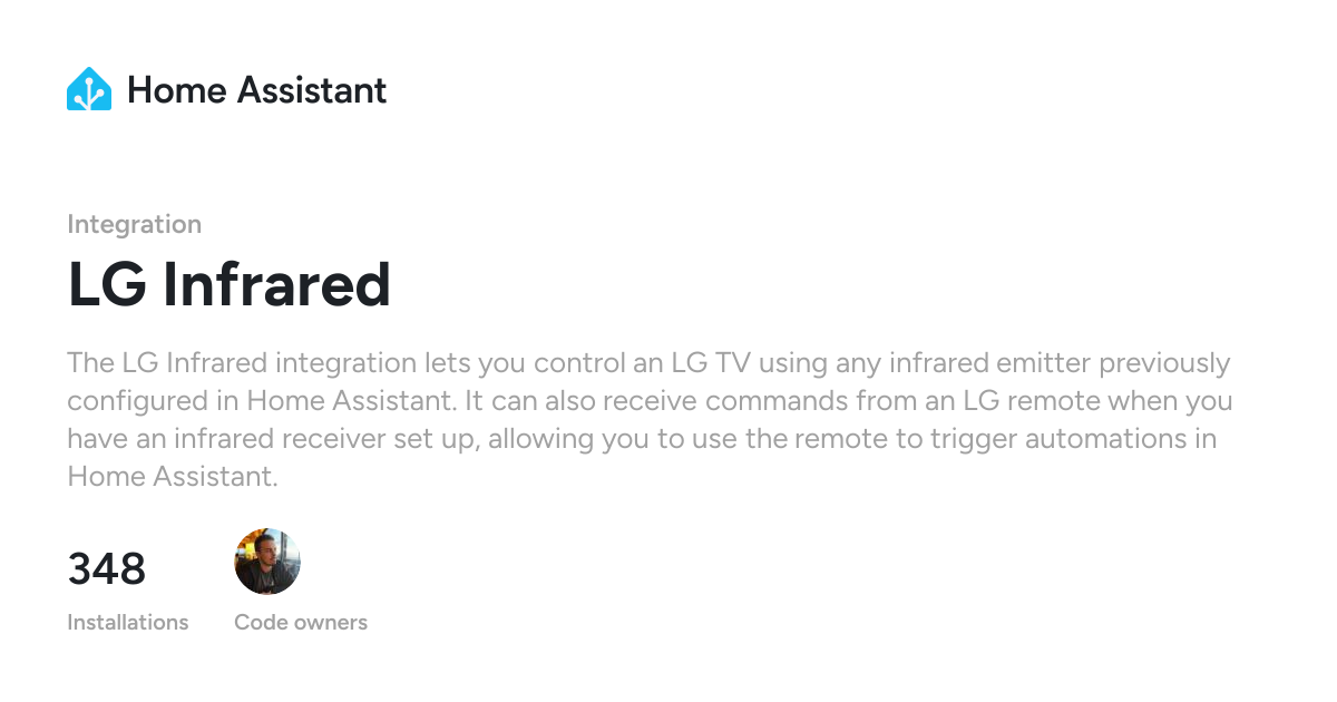 LG Infrared - Home Assistant