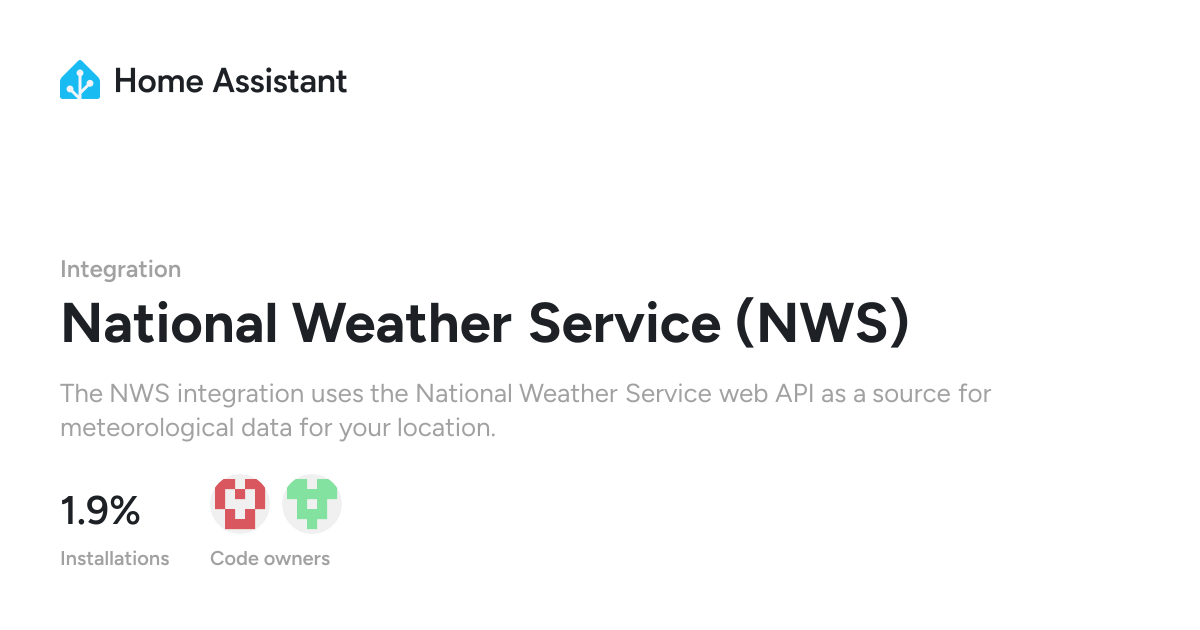 National Weather Service (NWS) - Home Assistant
