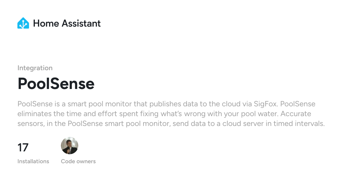 PoolSense - Home Assistant