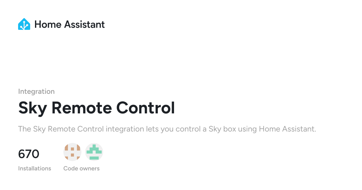 Sky Remote Control - Home Assistant