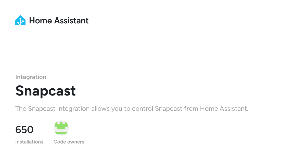 Snapcast - Home Assistant