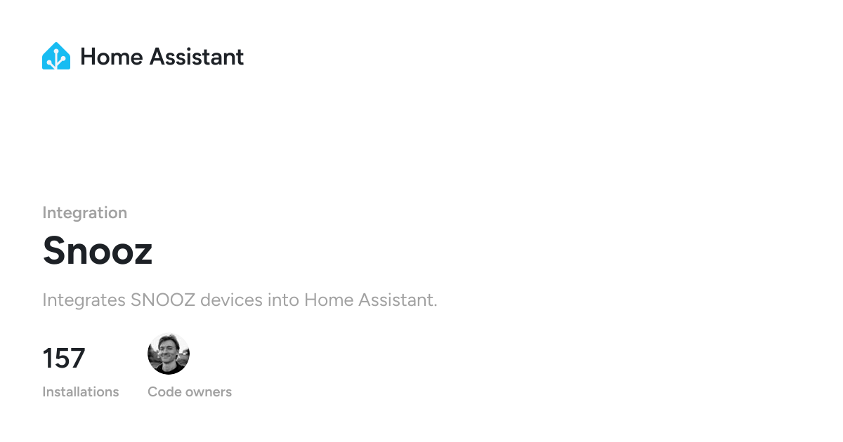 Snooz - Home Assistant