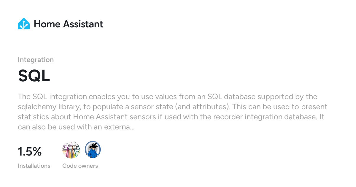 SQL - Home Assistant