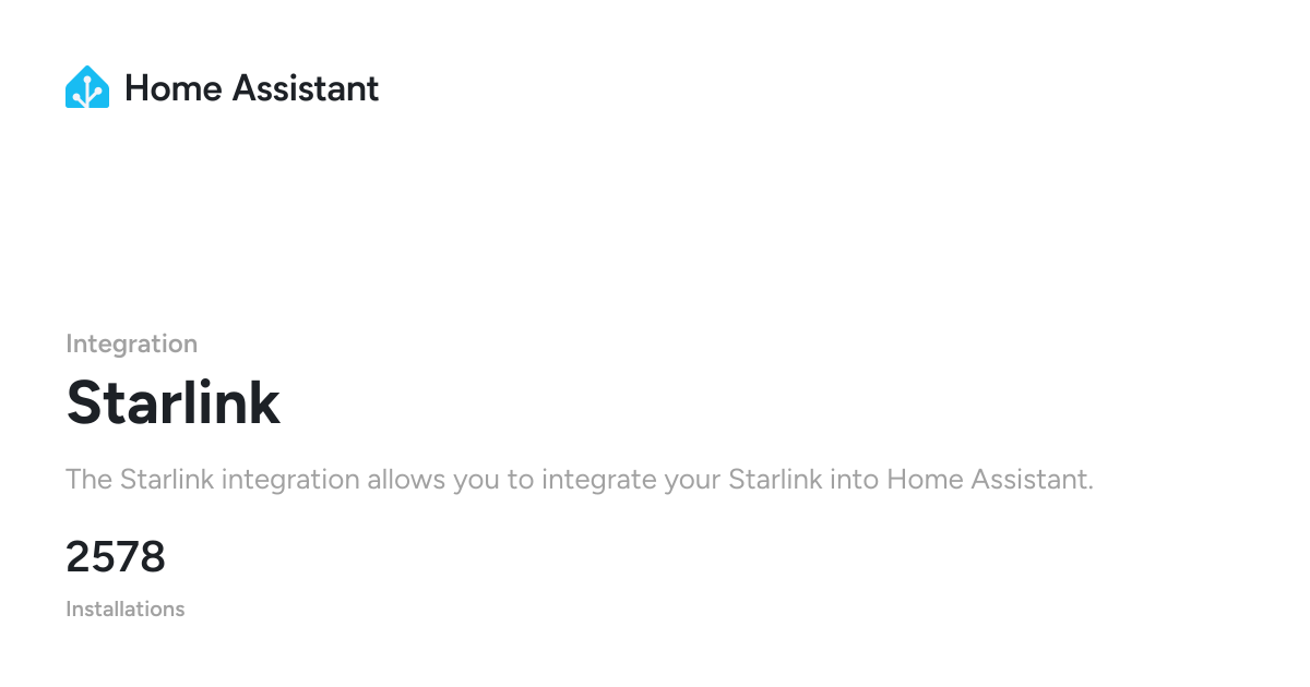 Starlink - Home Assistant