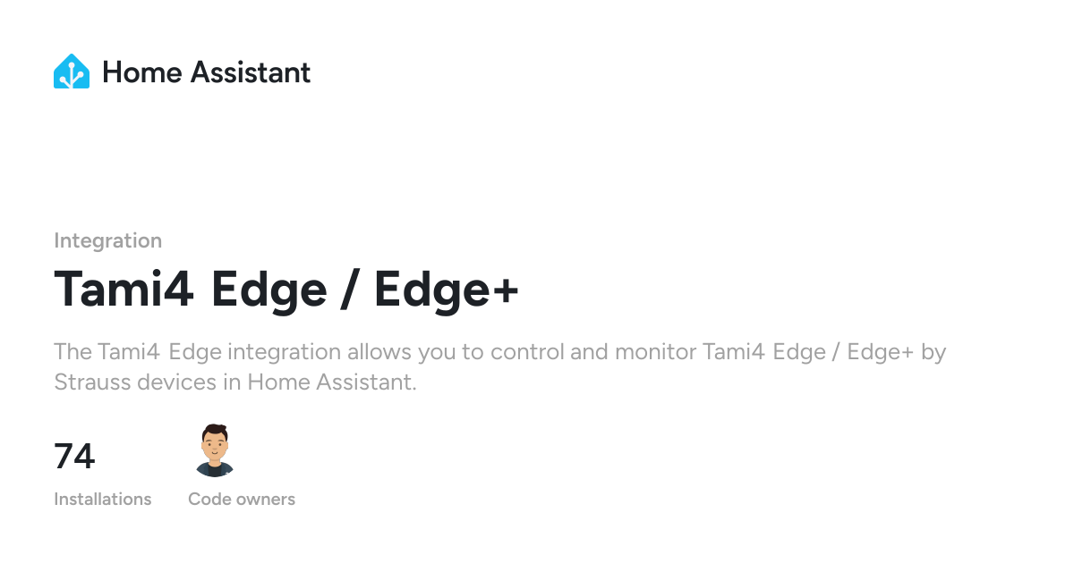 Tami4 Edge / Edge+ - Home Assistant