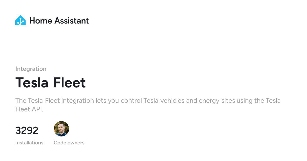 Tesla Fleet - Home Assistant