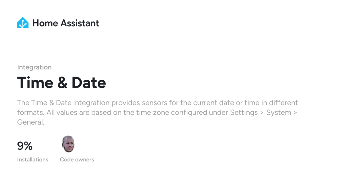 Time & Date - Home Assistant