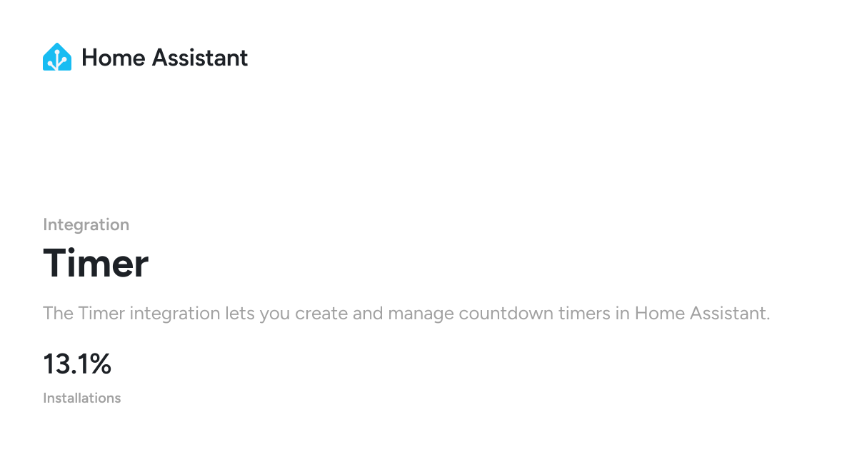 Timer - Home Assistant