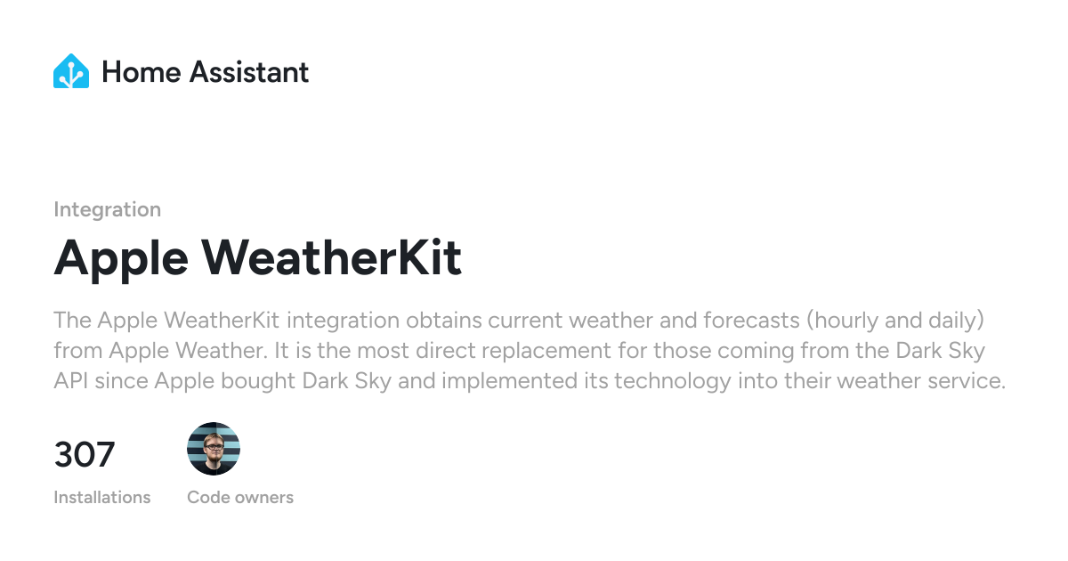 Apple WeatherKit - Home Assistant