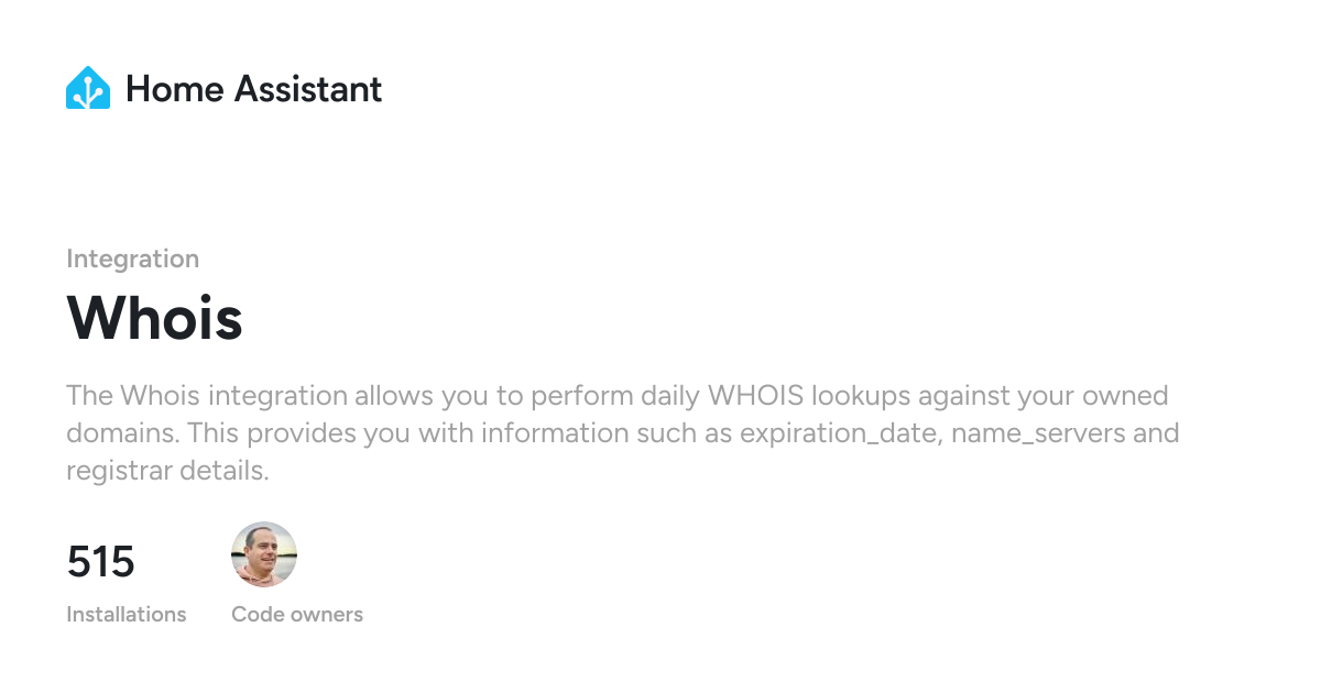 Whois - Home Assistant