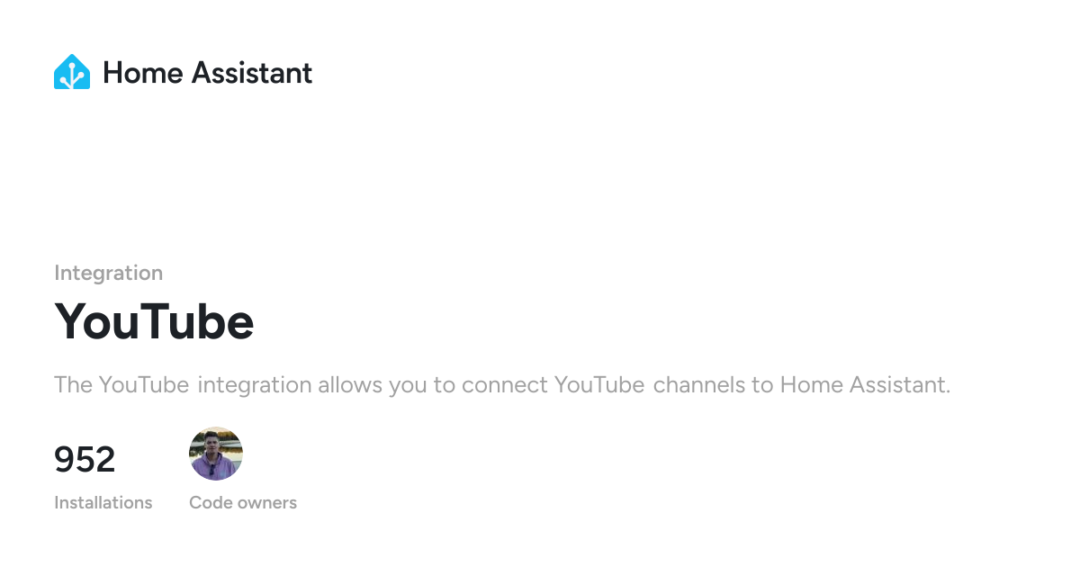 YouTube - Home Assistant